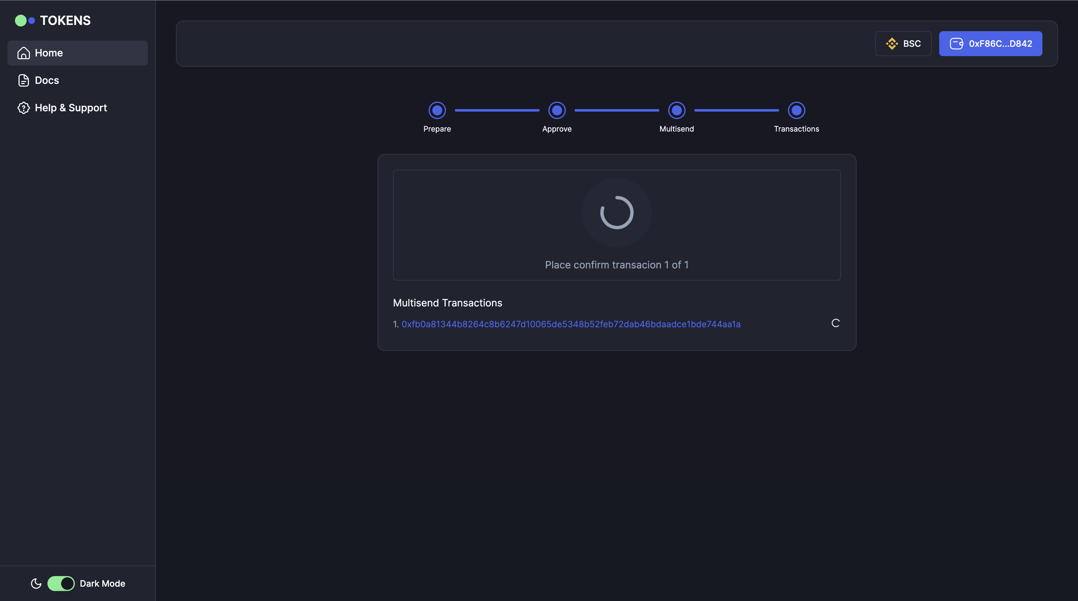 BulkSender | BSC Crypto Token MultiSender Service dApp With Smart Contracts by Web3Apps